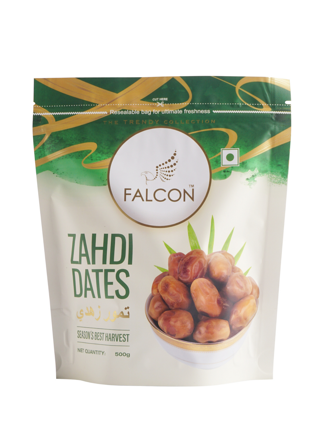 Zahidi Dates Pouch - 500g - Buy Now at Falcon Dates